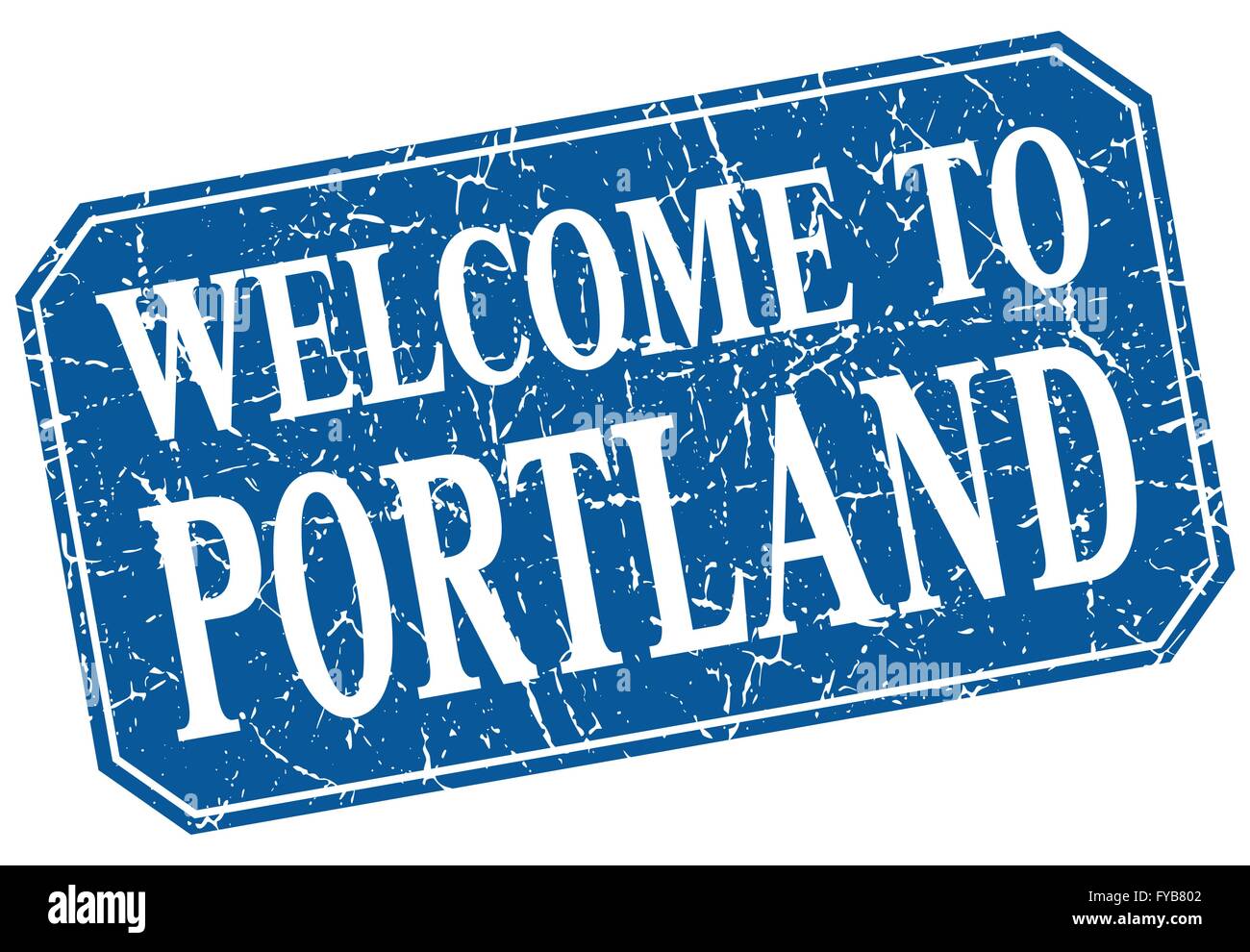 welcome to Portland blue square grunge stamp Stock Vector Image & Art ...
