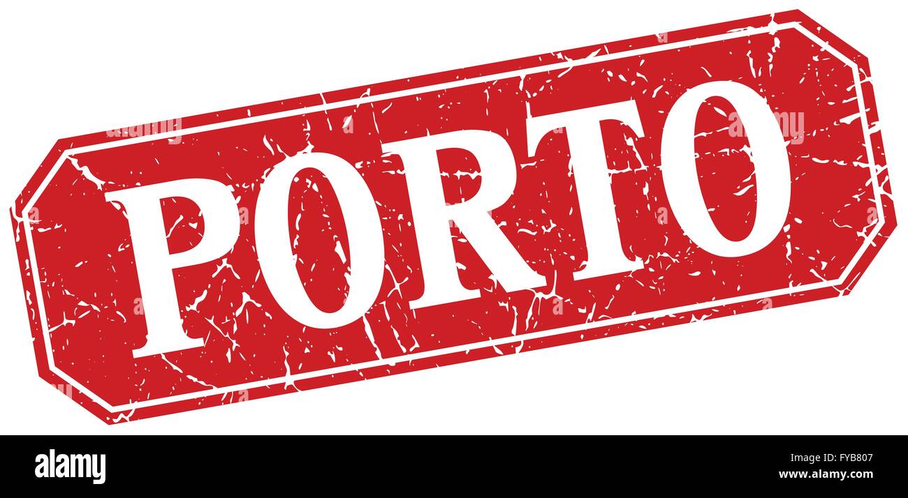 Porto red square grunge retro style sign Stock Vector Image & Art - Alamy
