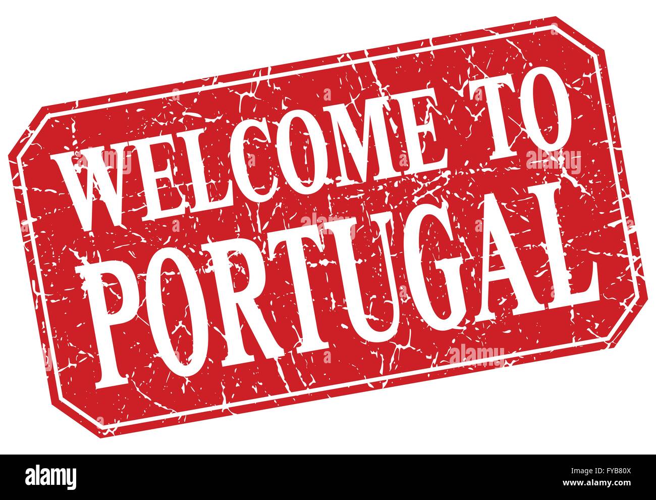 welcome to Portugal red square grunge stamp Stock Vector Image & Art ...