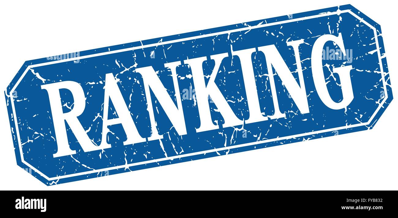 ranking blue square vintage grunge isolated sign Stock Vector Image & Art - Alamy