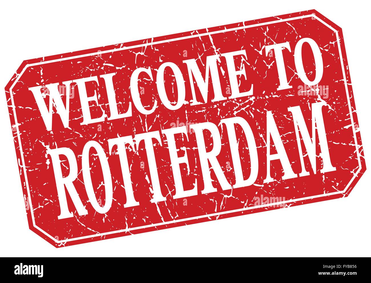 welcome to Rotterdam red square grunge stamp Stock Vector Image & Art ...