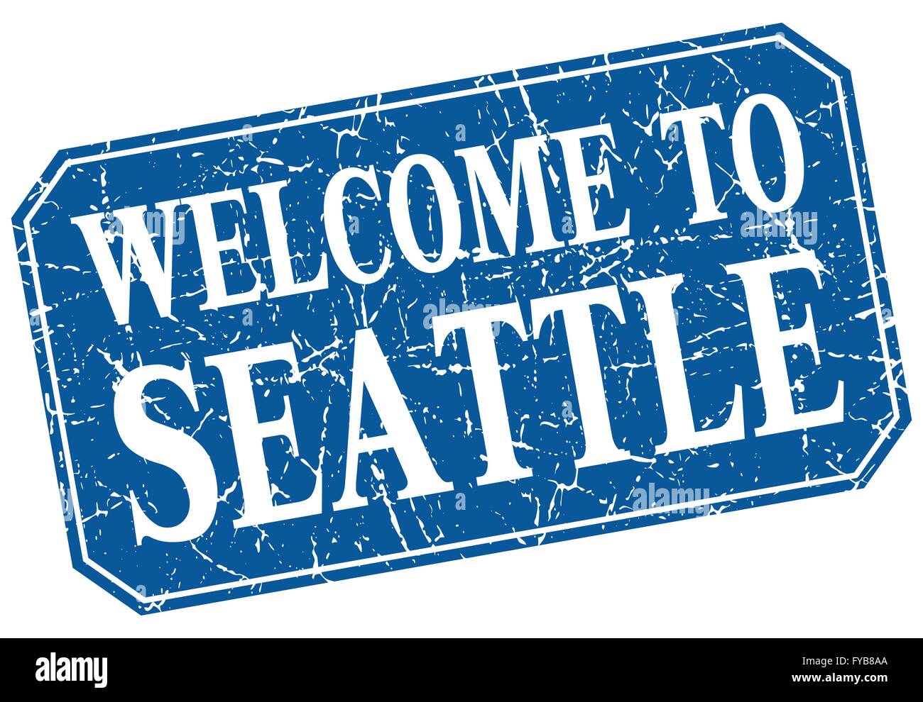 welcome to Seattle blue square grunge stamp Stock Vector Image & Art ...