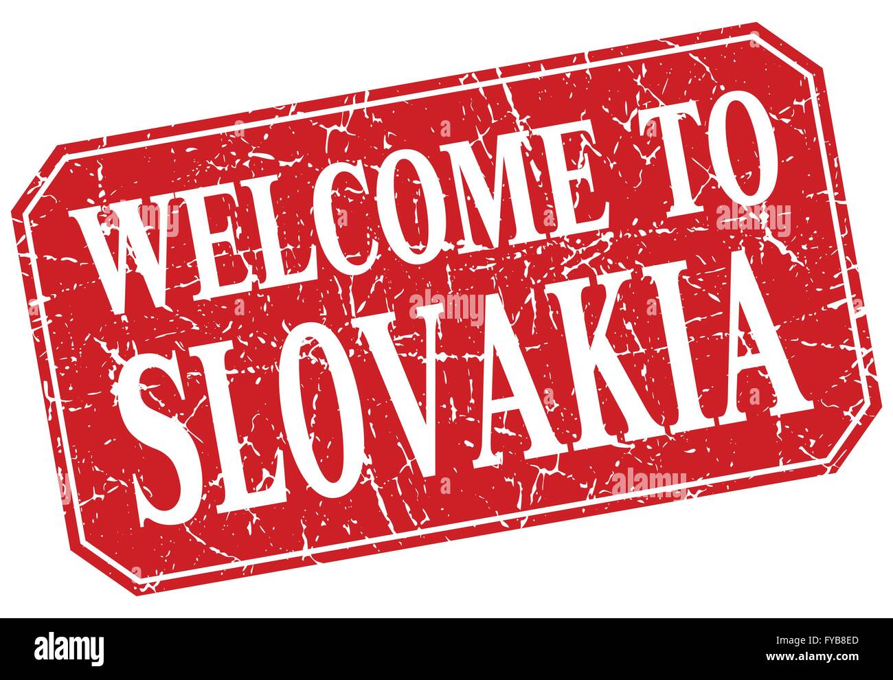 welcome to Slovakia red square grunge stamp Stock Vector Image & Art ...