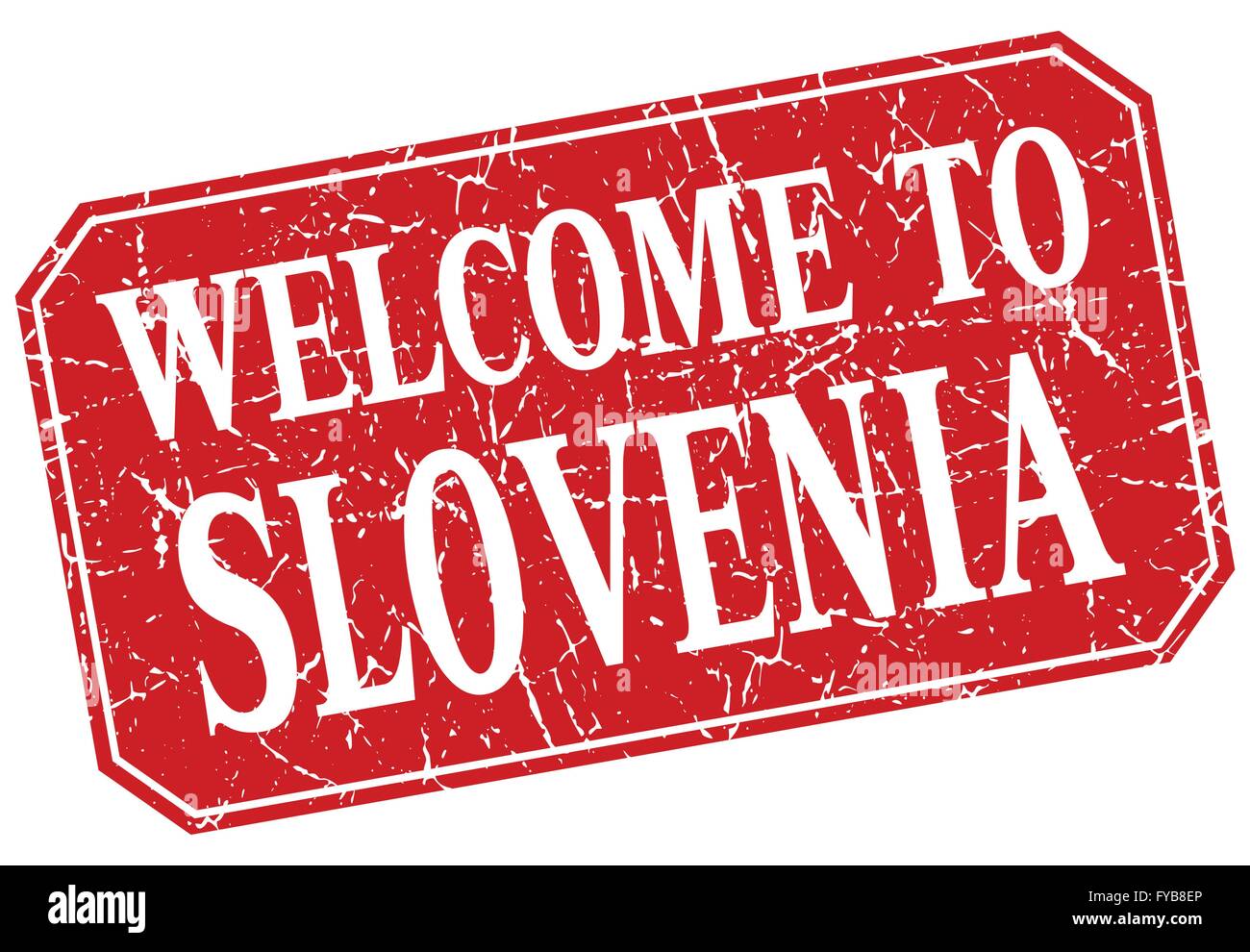 welcome to Slovenia red square grunge stamp Stock Vector Image & Art ...