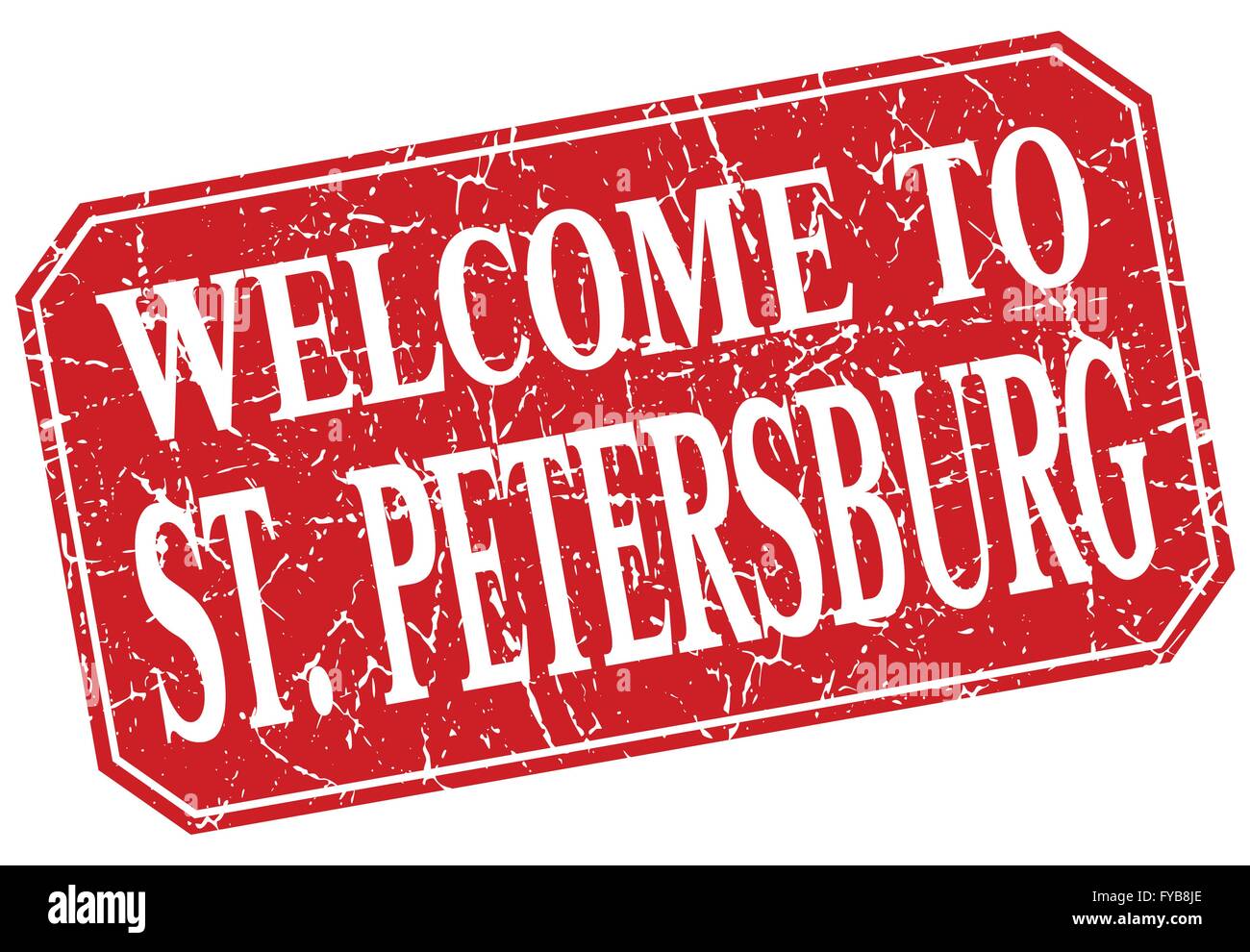 welcome to St. Petersburg red square grunge stamp Stock Vector Image ...