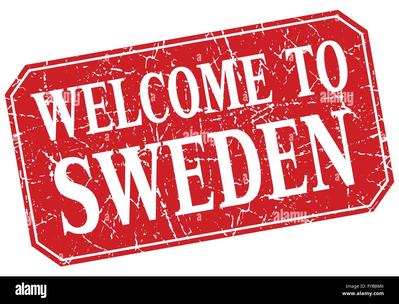 welcome to Sweden red square grunge stamp Stock Vector Image & Art - Alamy