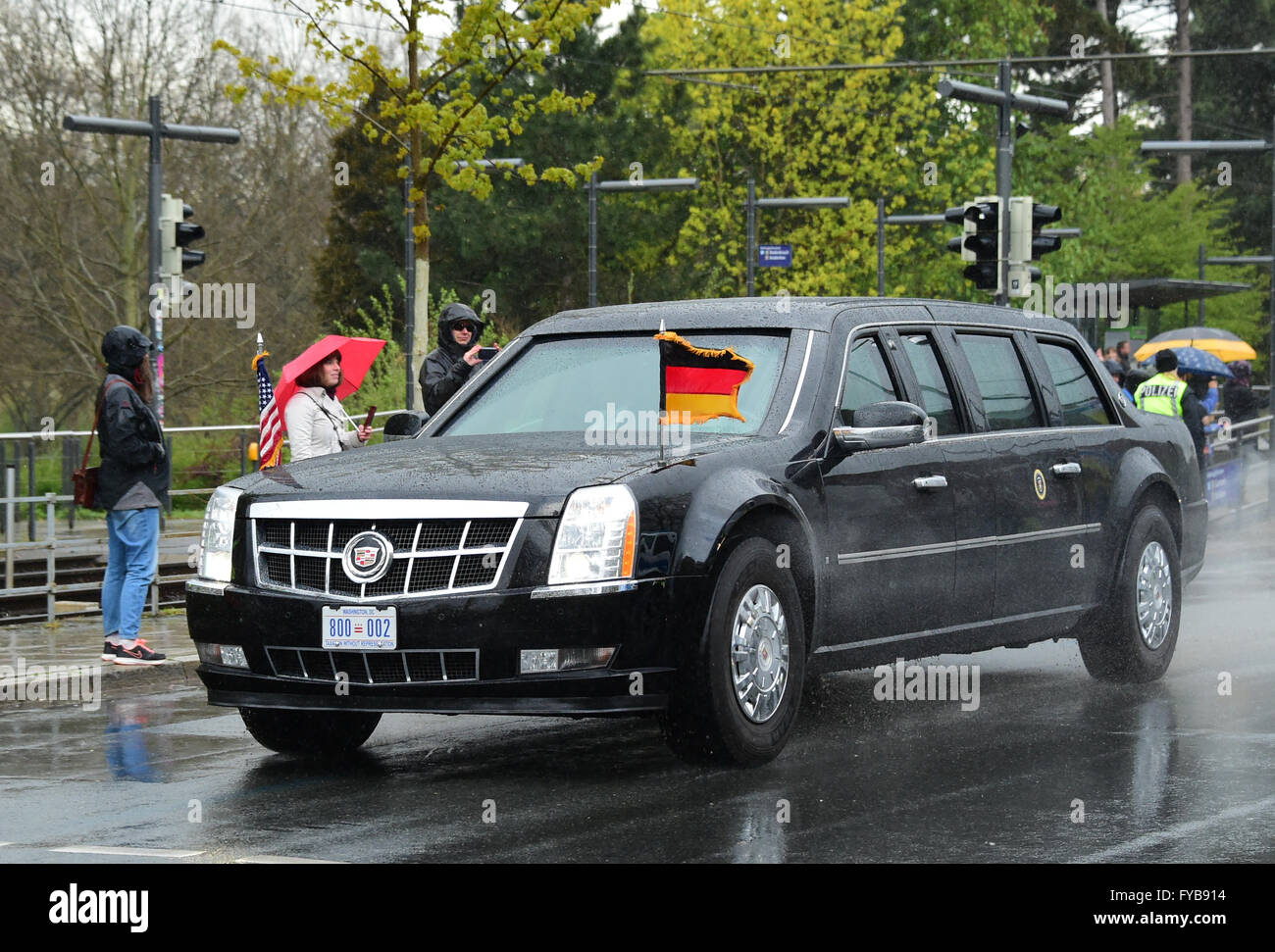 Hanover, Germany. 24th Apr, 2016. An armoured limousine dubbed 'The ...