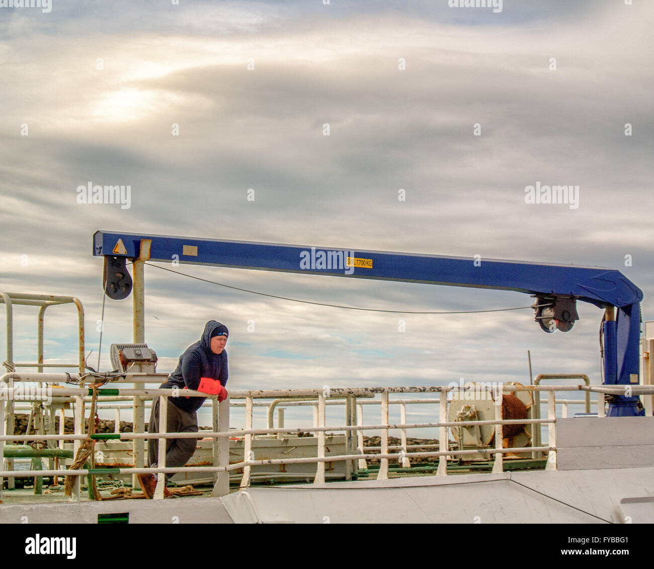 Hafnarfjordur, Southwest Iceland, Iceland. 5th Aug, 2015. A fishing ...