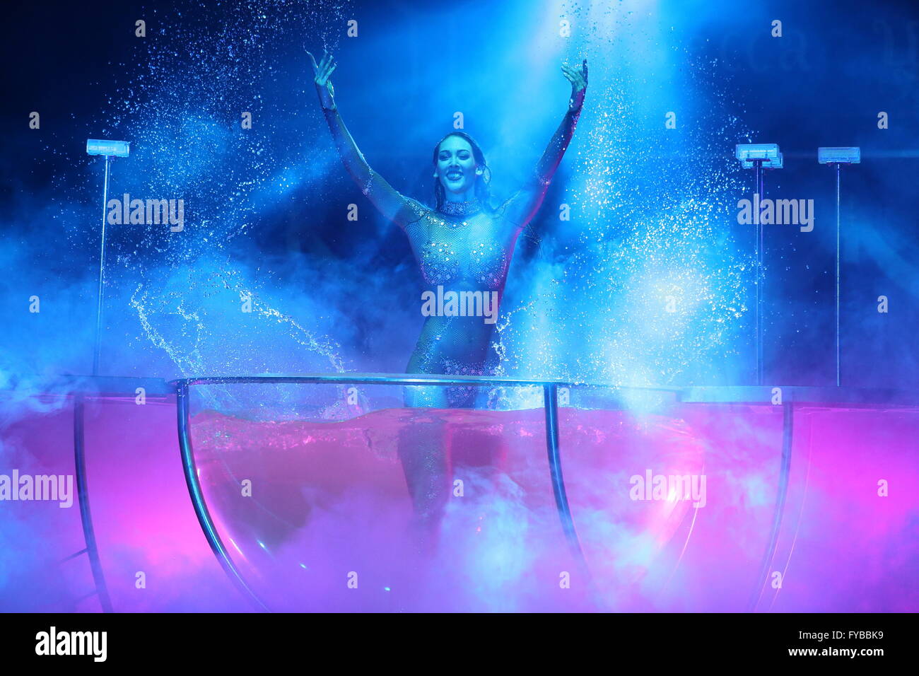 Saratov. 24th Apr, 2016. Italian equilibrist Clio Togni performs during ...