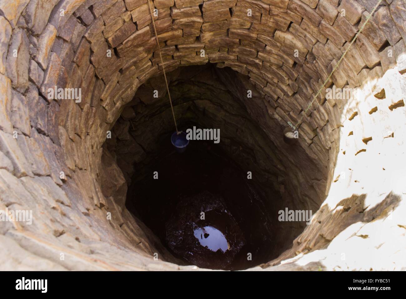 An almost empty well. Eighty per cent of Bundelkhand's farmers are ...