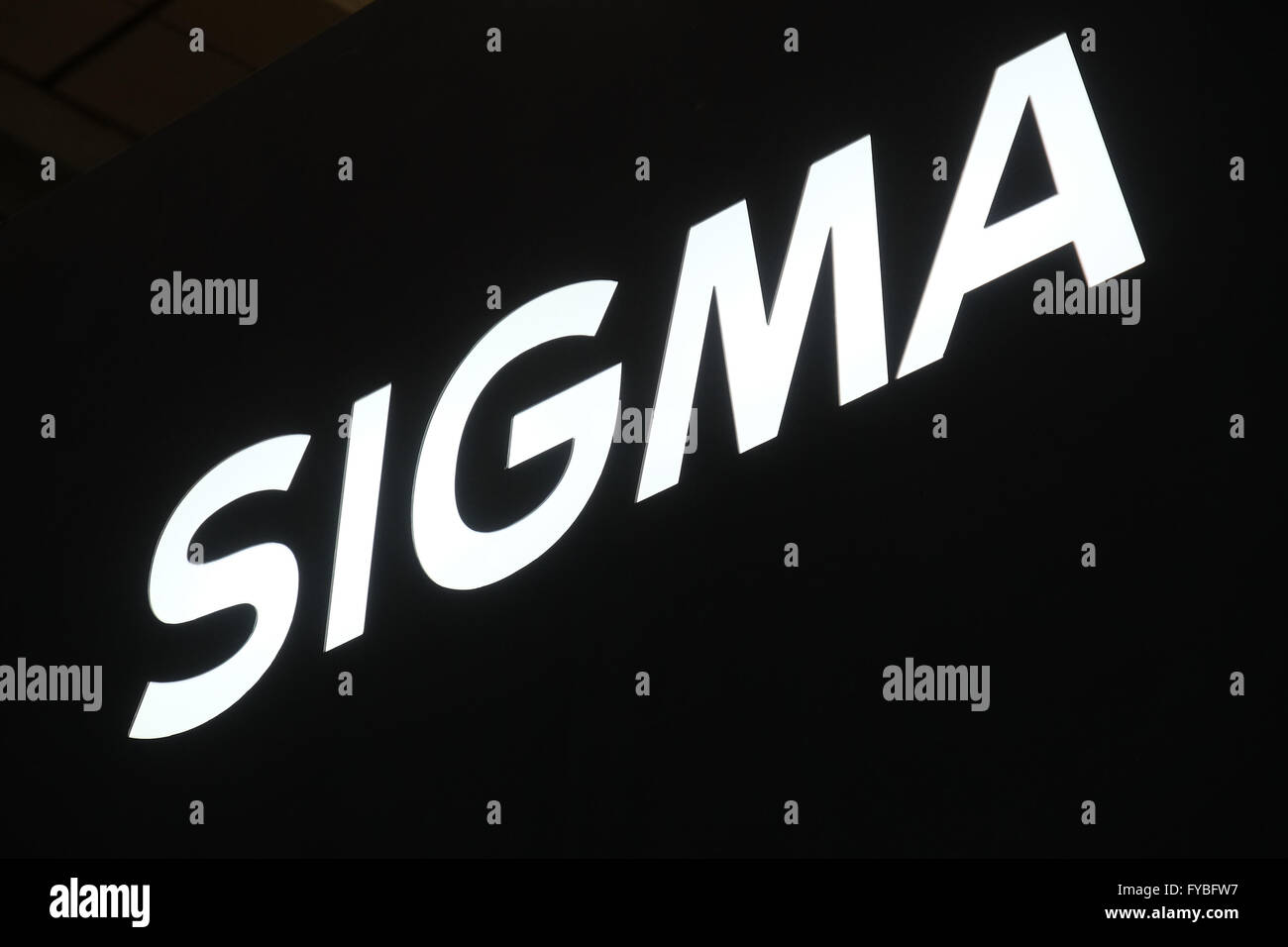 A logo of Sigma is pictured at the CP 2016 Camera & Imaging Show on ...
