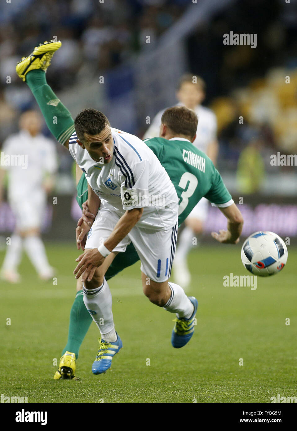 Brazilian forward of FC Dynamo Kiev Junior Moraes in action during a ...