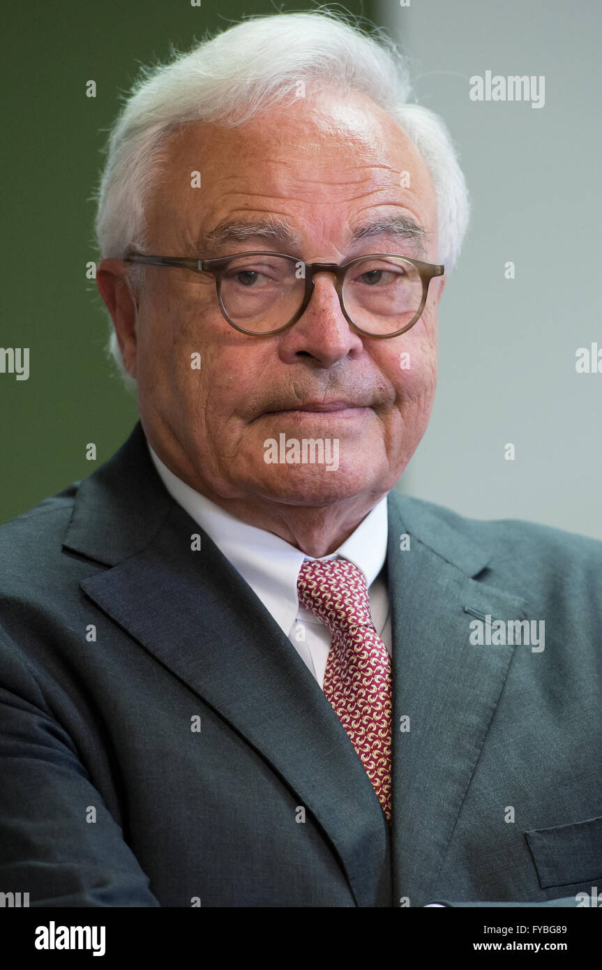 Munich, Germany. 25th Apr, 2016. The former CEO of Deutsche Bank, Rolf ...