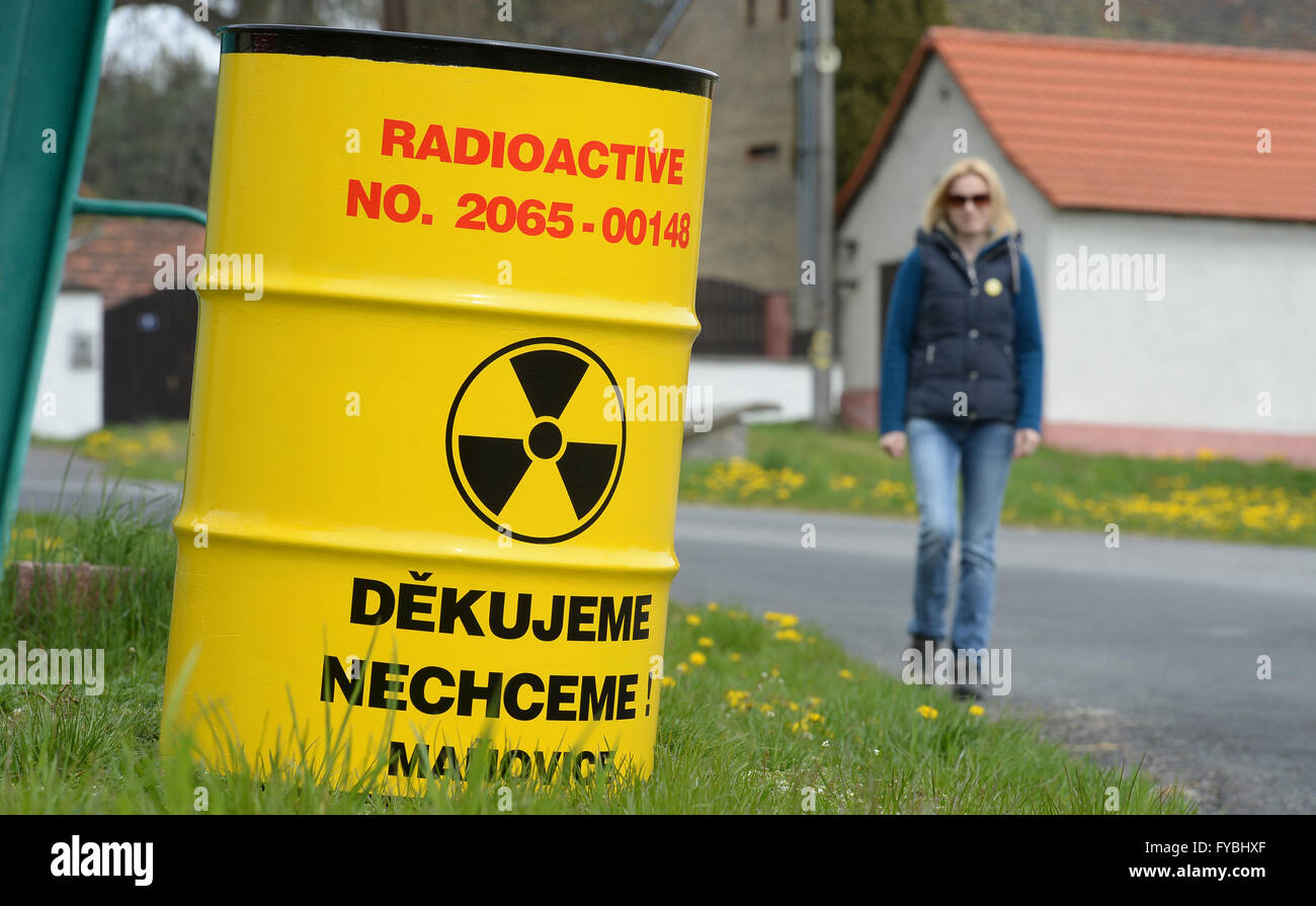 Manovice, Czech Republic. 23rd Apr, 2016. Hundreds of people protested ...