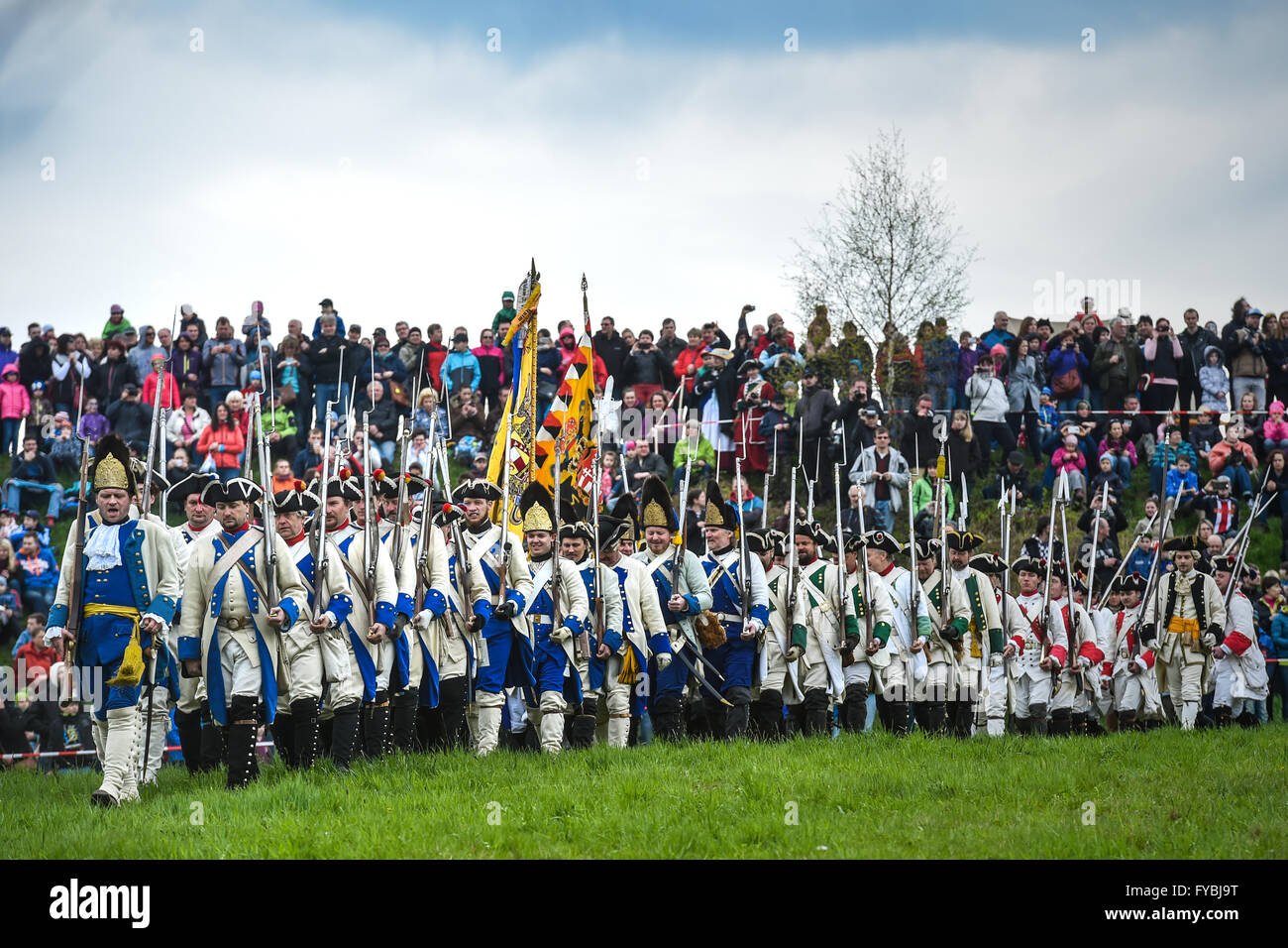 Re-enactment of the battle of 1757, which, according to experts, is ...