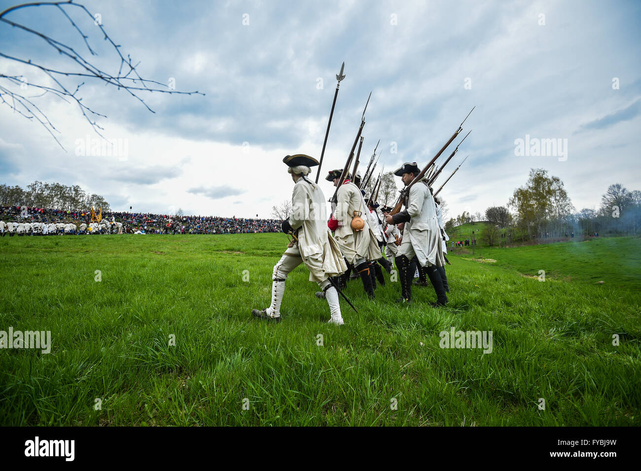 Re-enactment of the battle of 1757, which, according to experts, is ...
