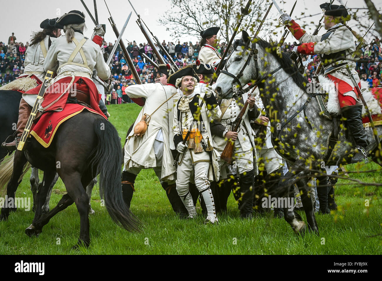 Re-enactment of the battle of 1757, which, according to experts, is ...