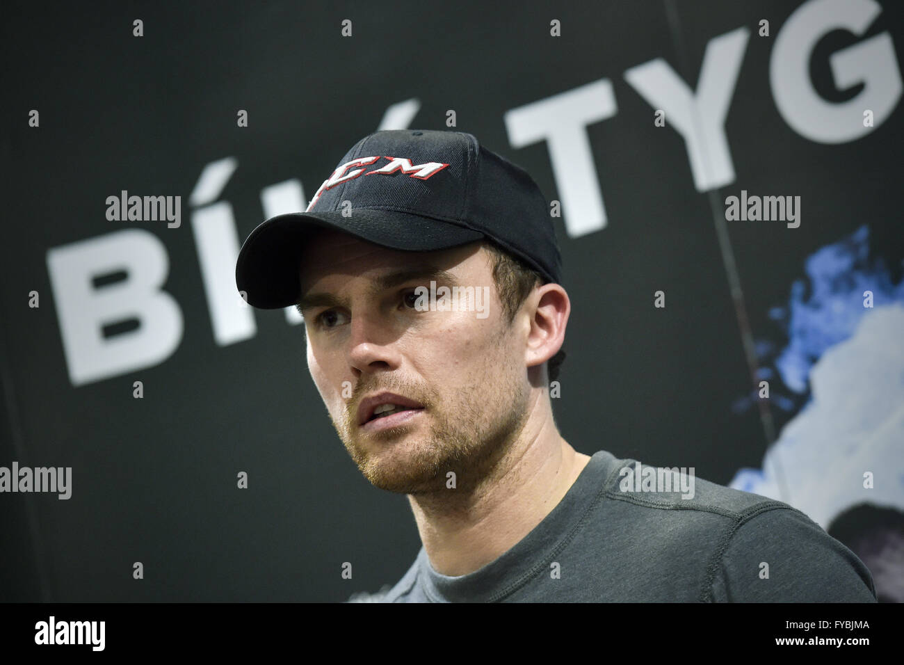 Liberec, Czech Republic. 11th Apr, 2016. Coach of Liberec Filip Pesan ...