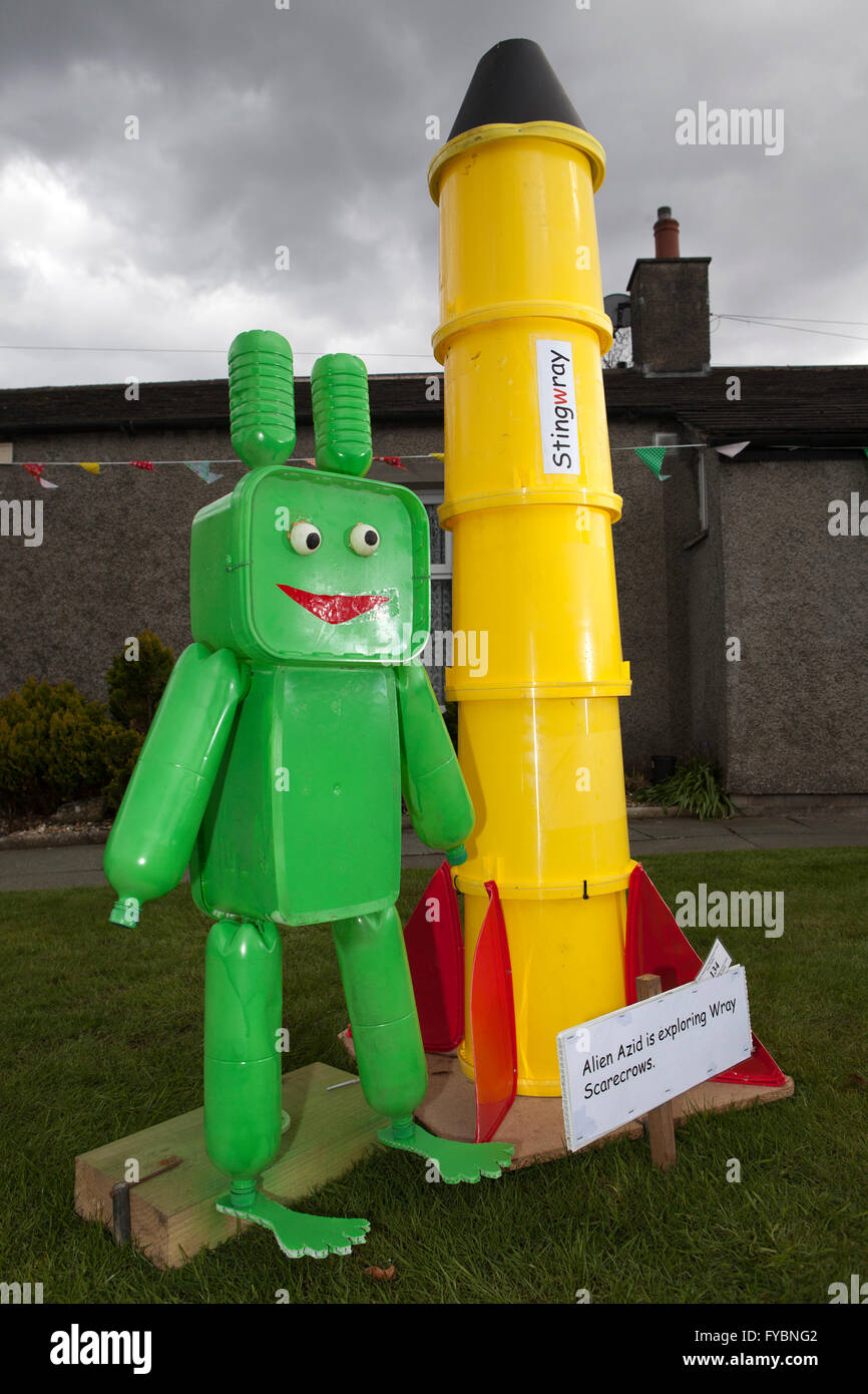 a uk wray handmade scarecrow festival fair lancaster caton village ...