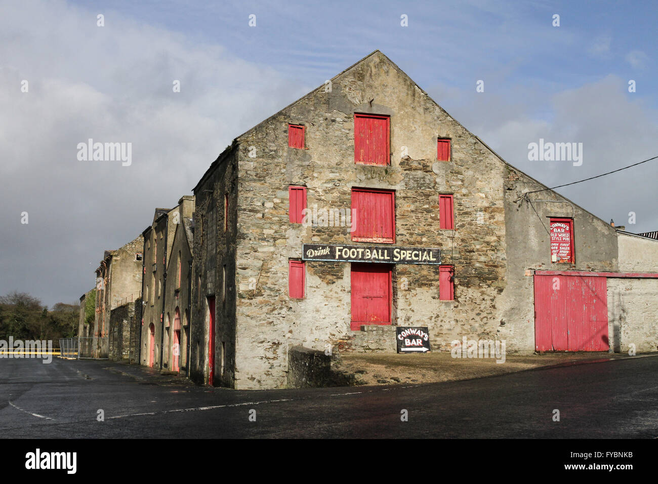 Old store building on the quayside at Ramelton County Donegal ...