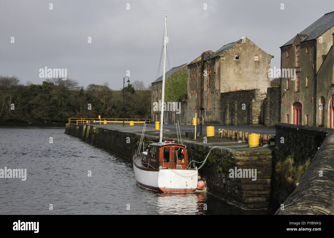 Old store building on the quayside at Ramelton County Donegal Stock ...