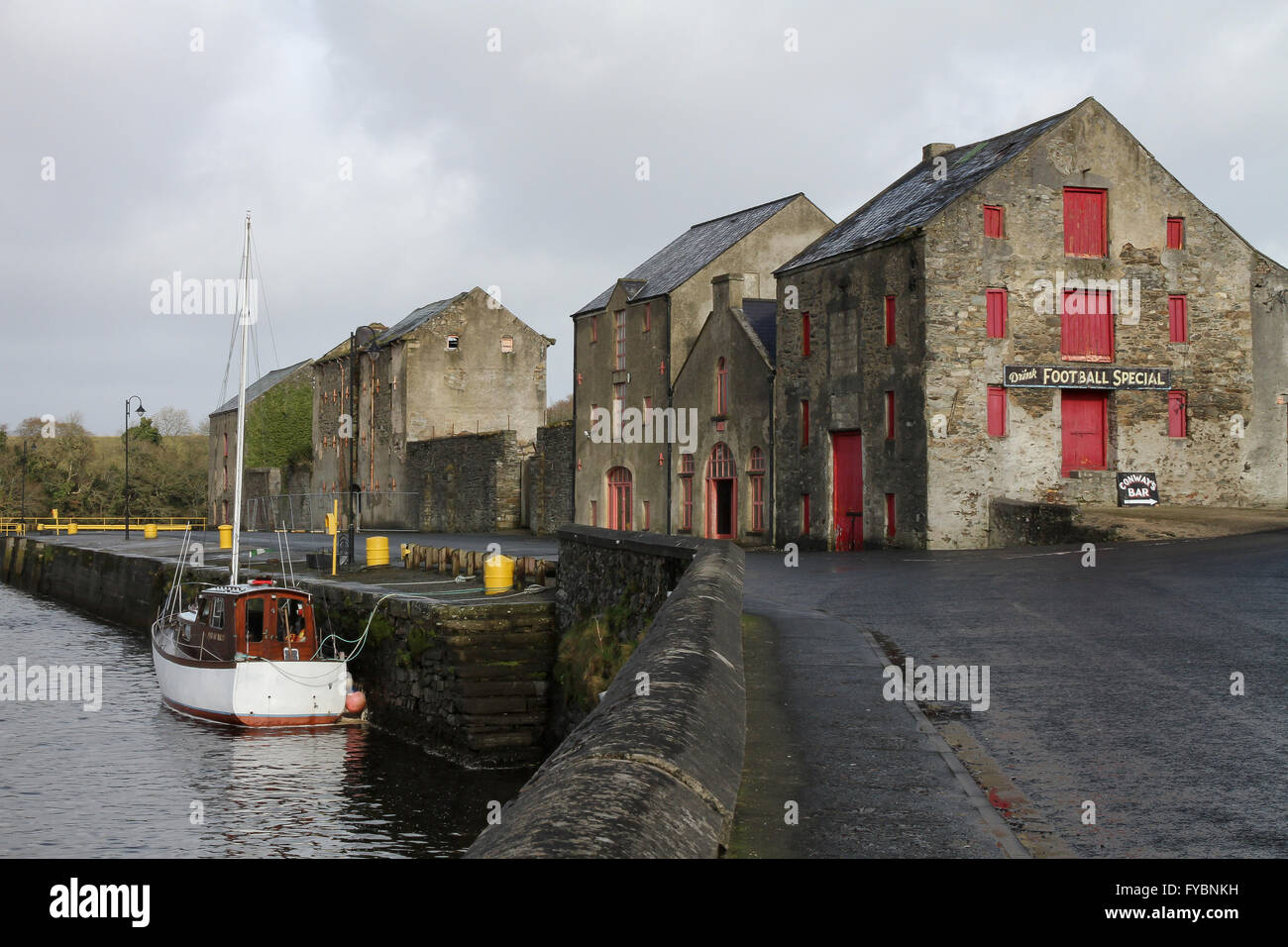Old store building on the quayside at Ramelton County Donegal ...