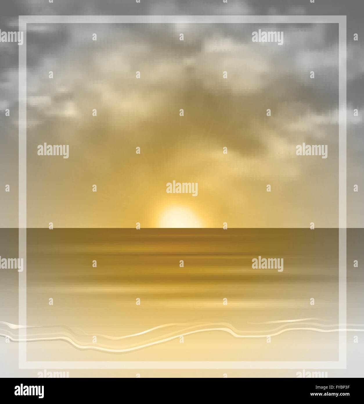 Sea sunset monochrome Stock Vector Image & Art - Alamy