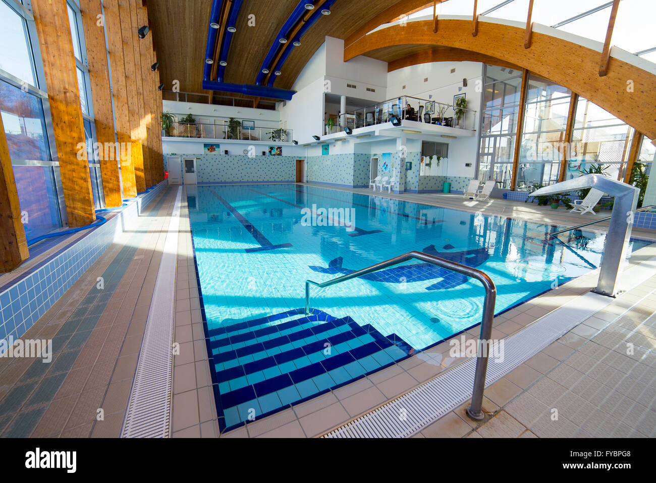 public swimming pool interior Stock Photo - Alamy