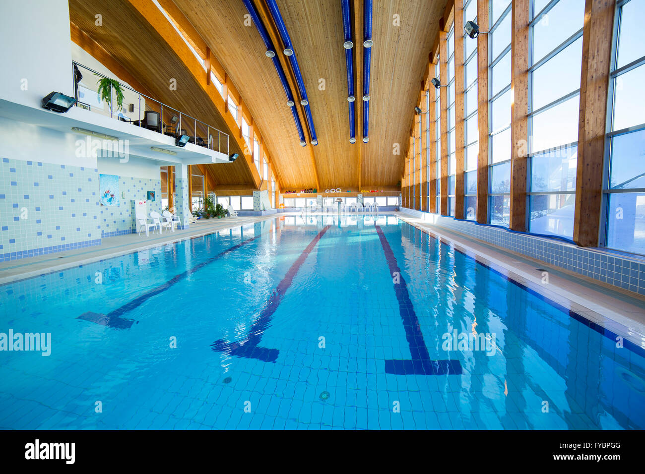 public swimming pool interior Stock Photo - Alamy