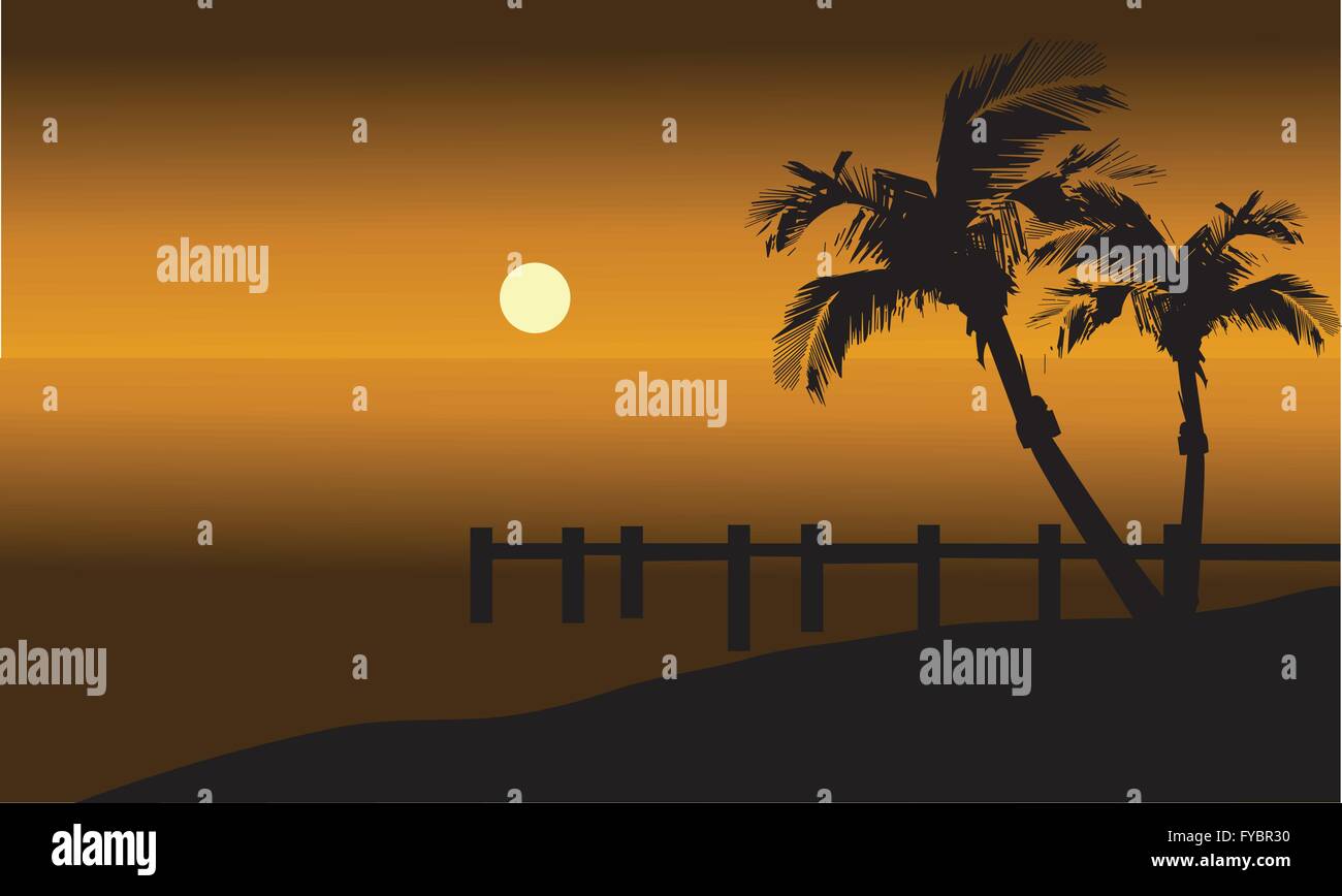 Background silhouettes trees tall Stock Vector Images - Alamy