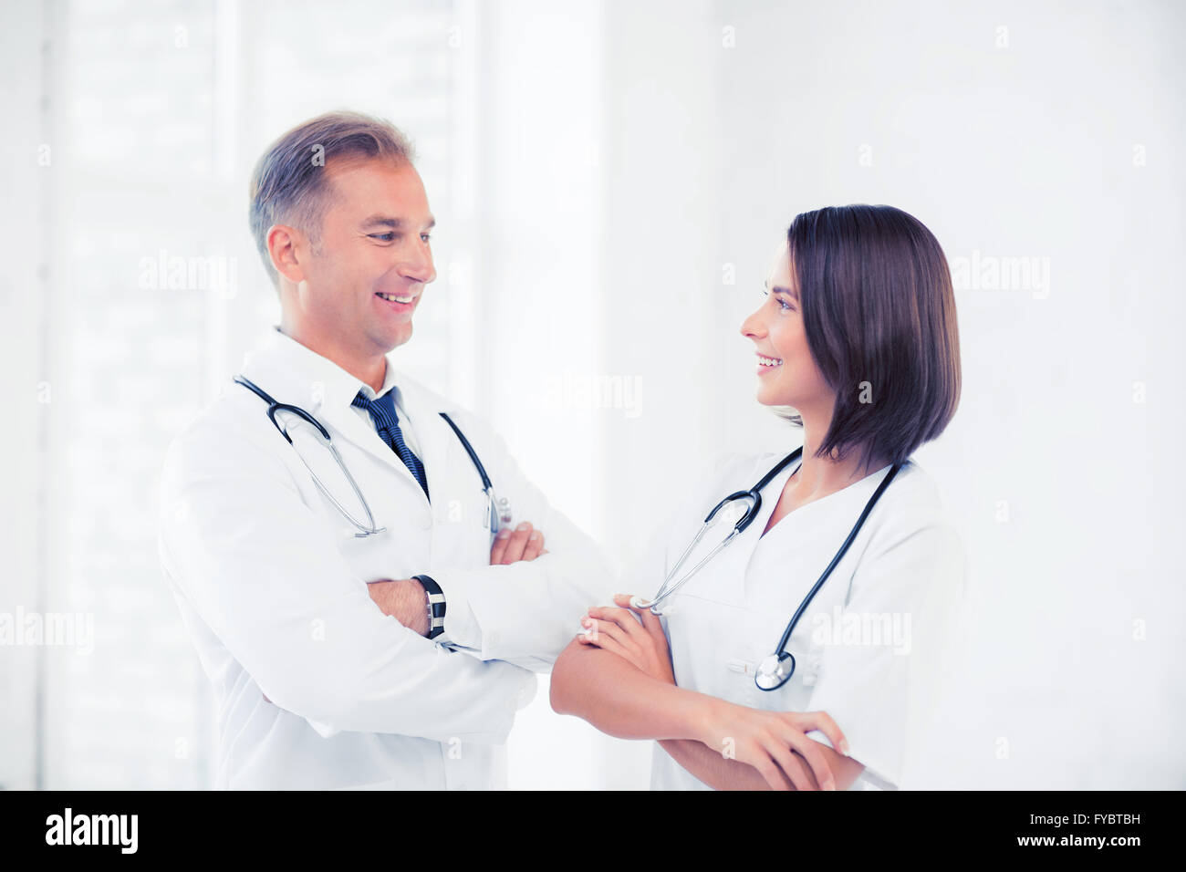 two young attractive doctors Stock Photo - Alamy