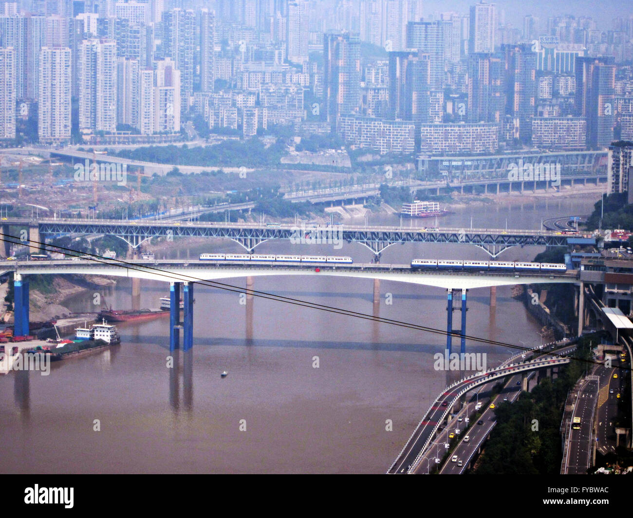 2012,Chongqing, China, Jialing River Bridge Stock Photo - Alamy