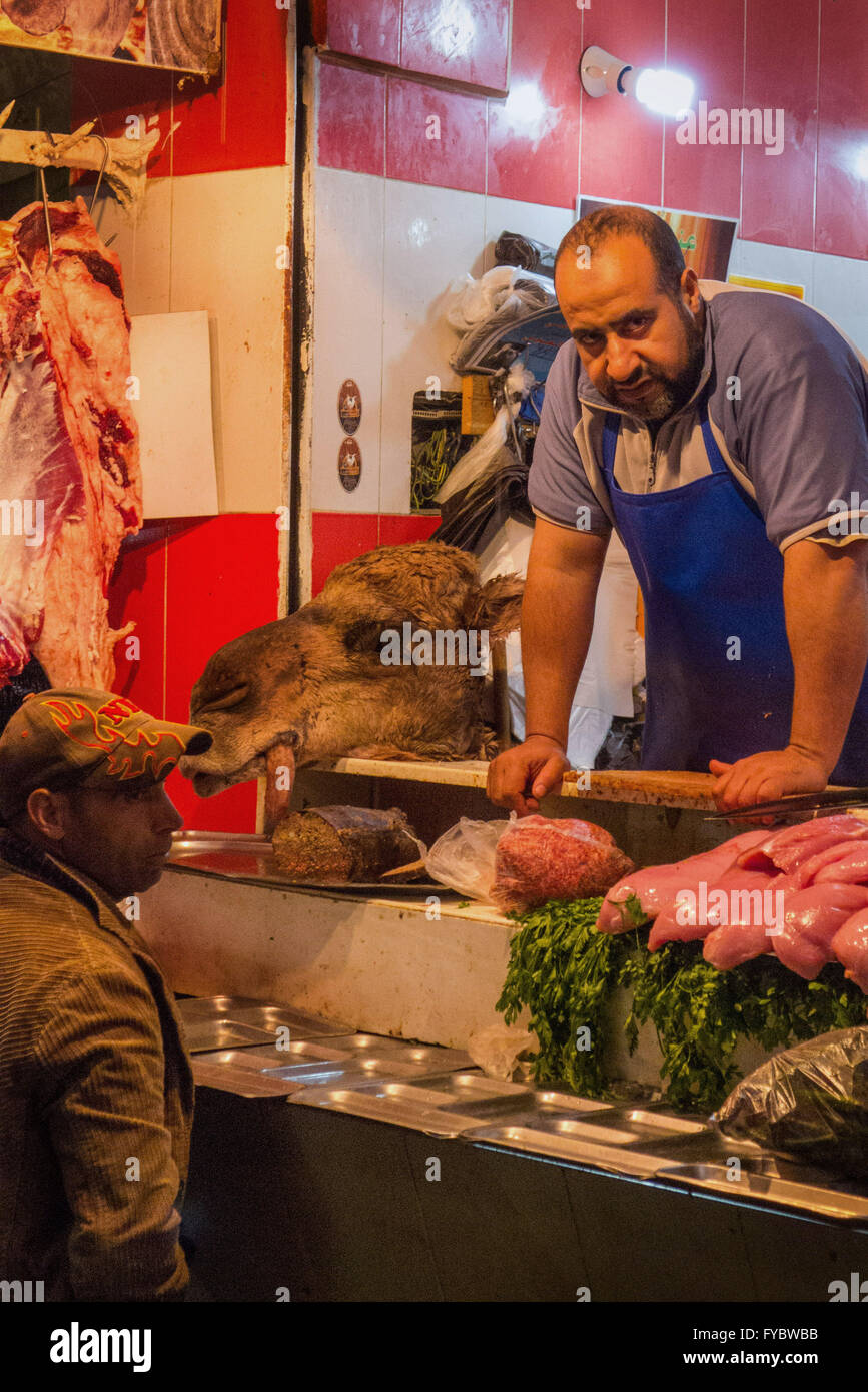 Africa, North Africa, Morocco, Fez, A Camel Butcher In the Ancient ...