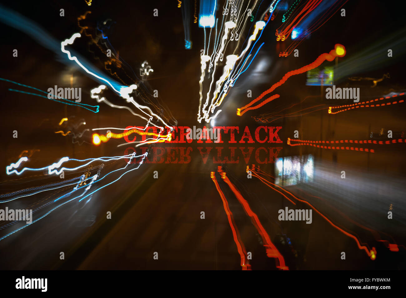 Text Cyber Attack written on dark abstract background Stock Photo - Alamy