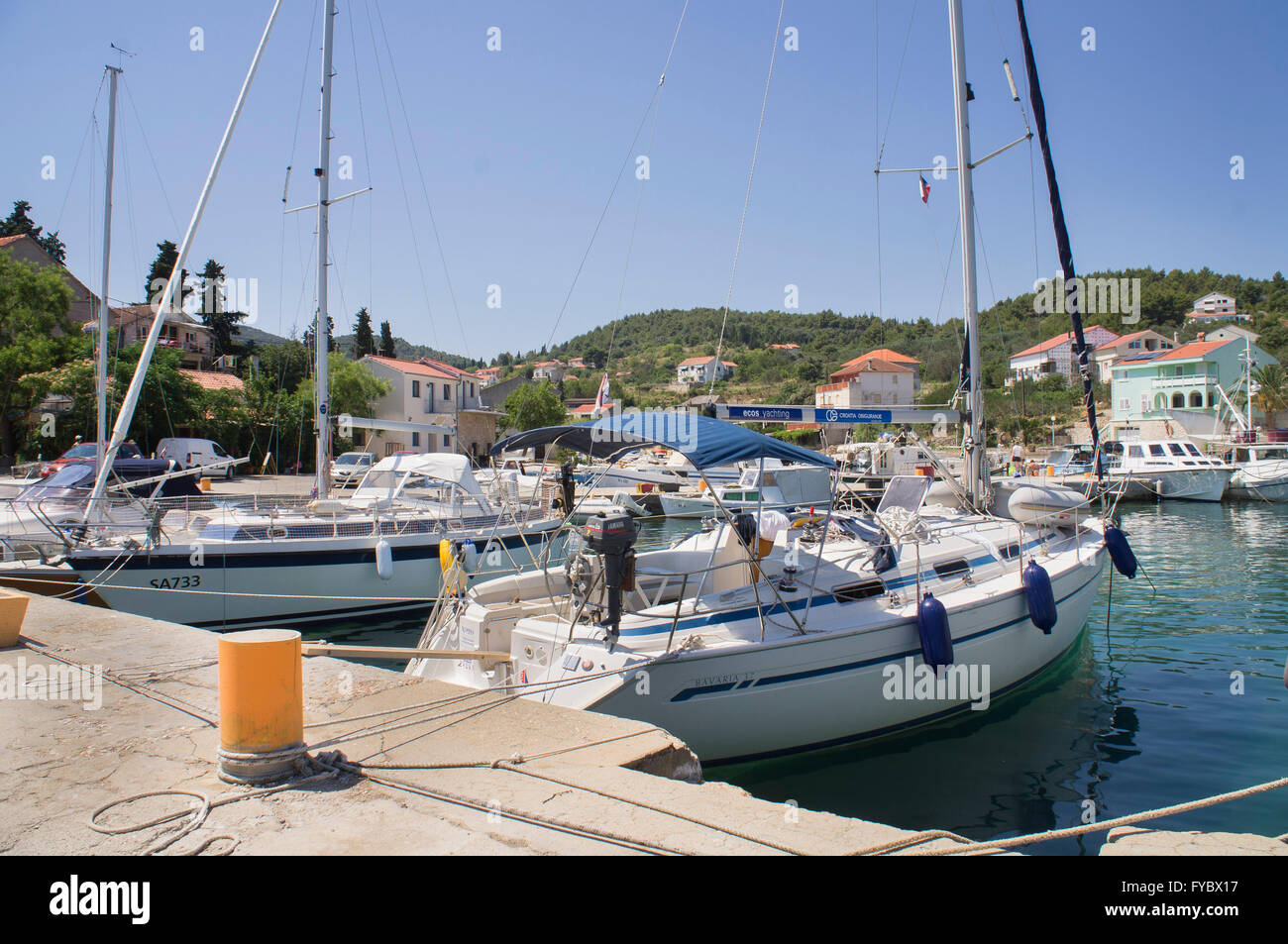 Bavaria 37 sailing yacht, cruising, sea, Zman port, Dugi Otok island ...