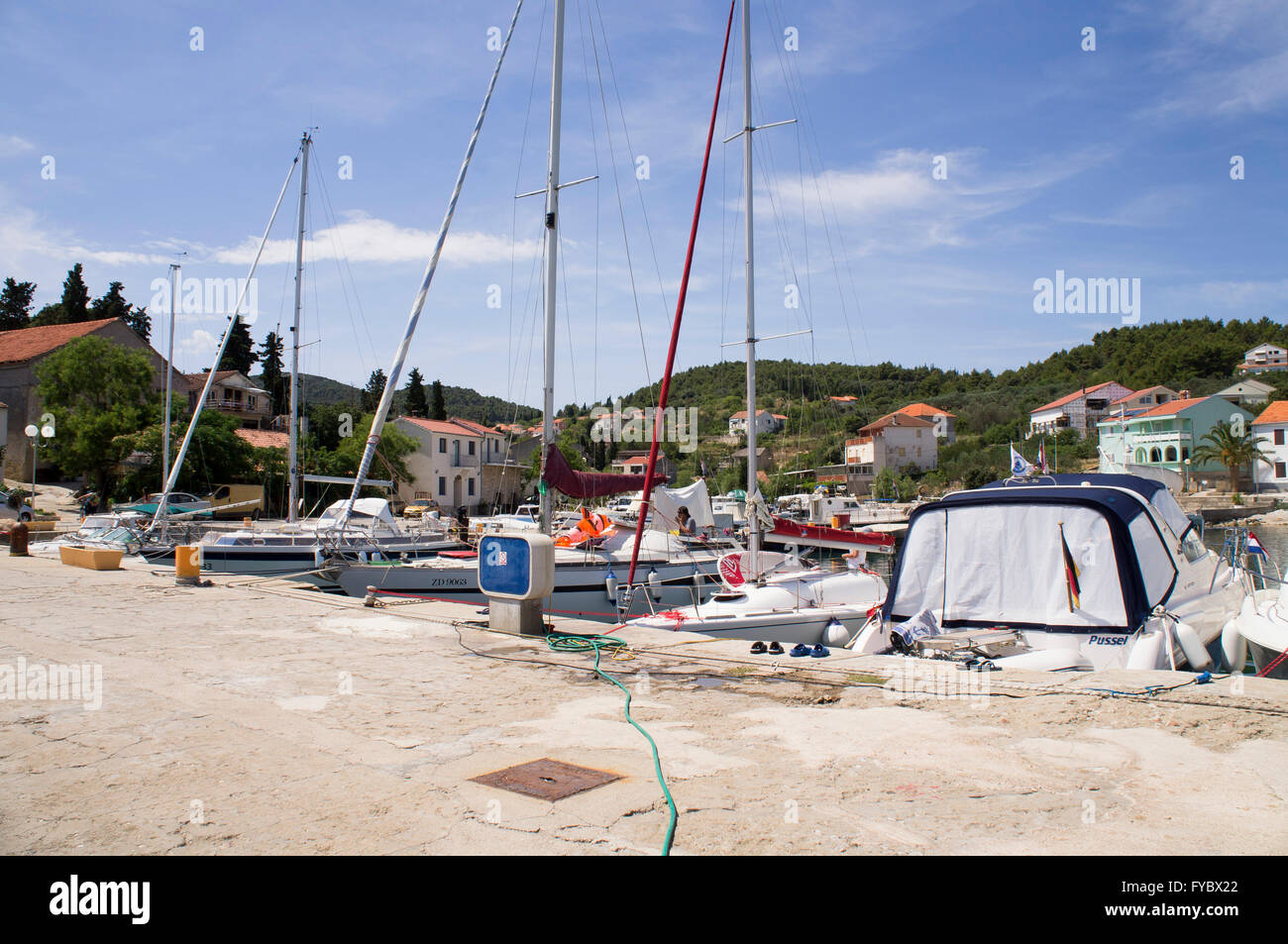 Zman port, Dugi Otok island, sailing yacht, cruising, sea Stock Photo ...