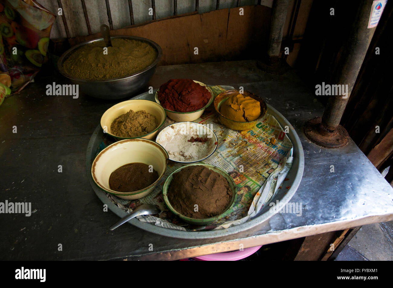 spices measured for mixing Stock Photo - Alamy