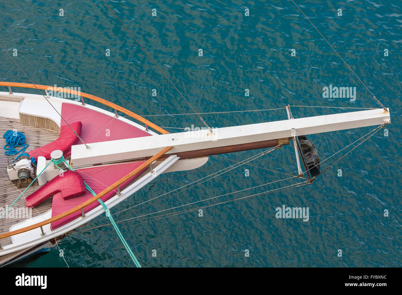 Vessel sail deck aerial view, Kyrenia, Northern Cyprus Stock Photo - Alamy