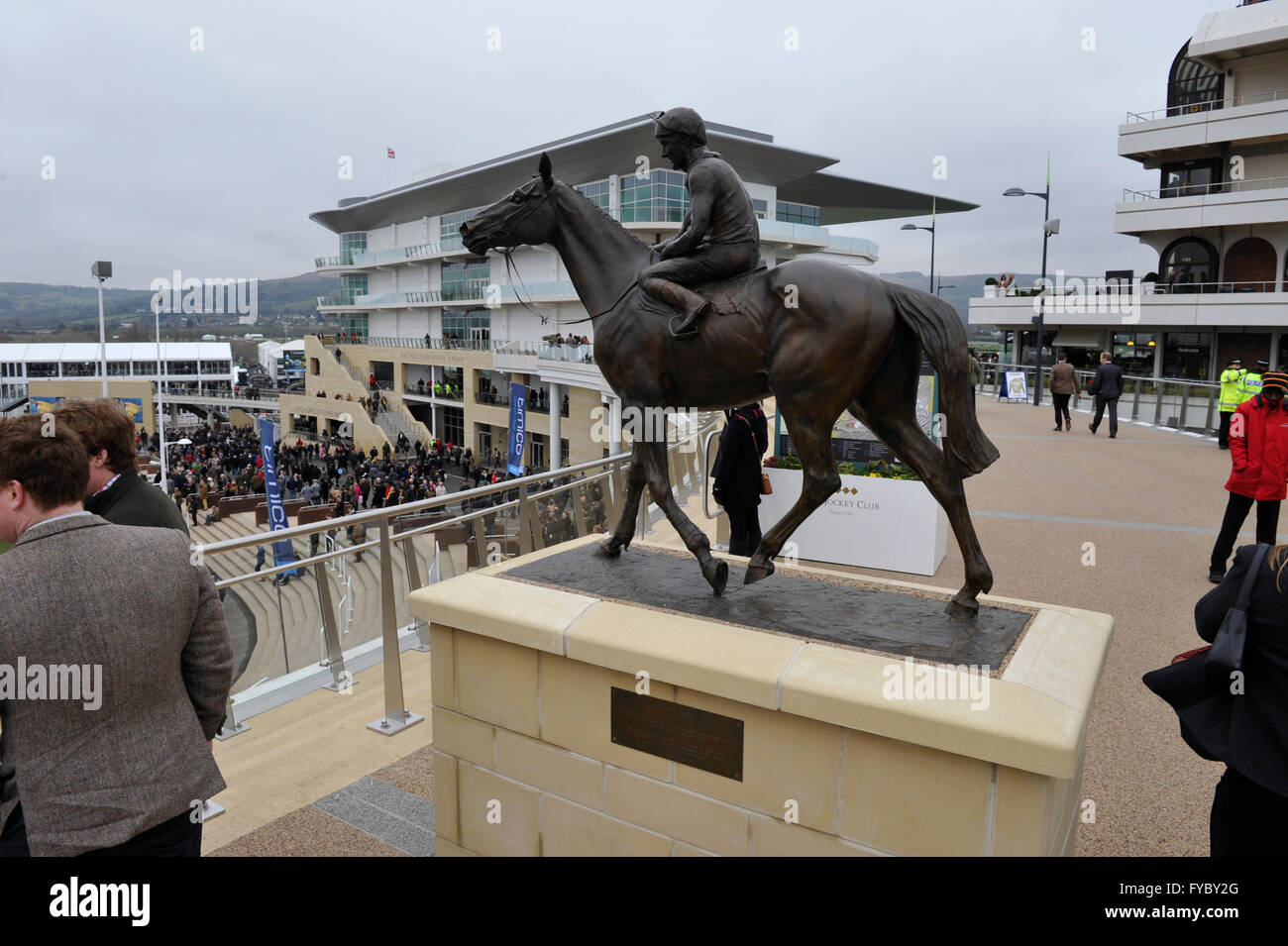 Horse statue Cheltenham festival Stock Photo - Alamy
