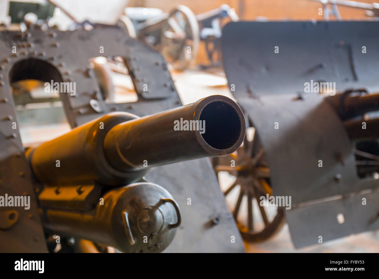 Old soviet military howitzer close up view Stock Photo - Alamy