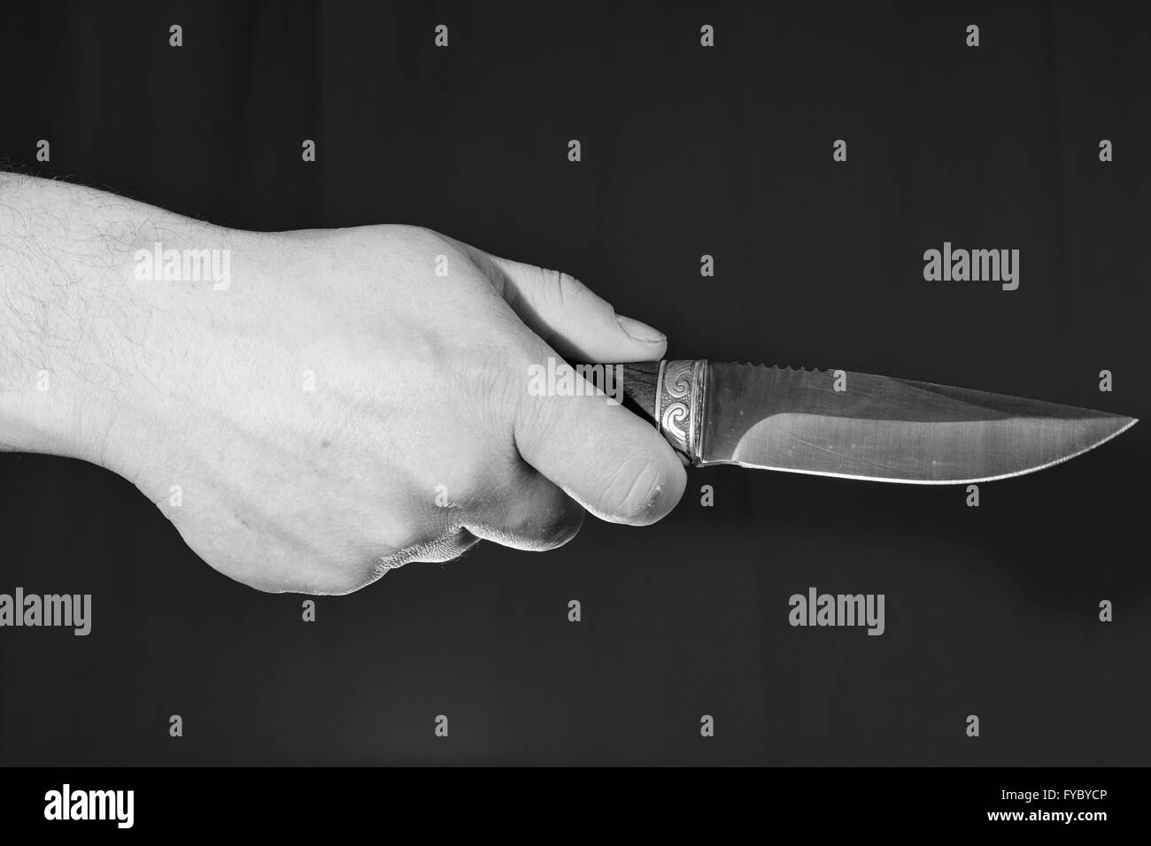 Man With Knife In Hand