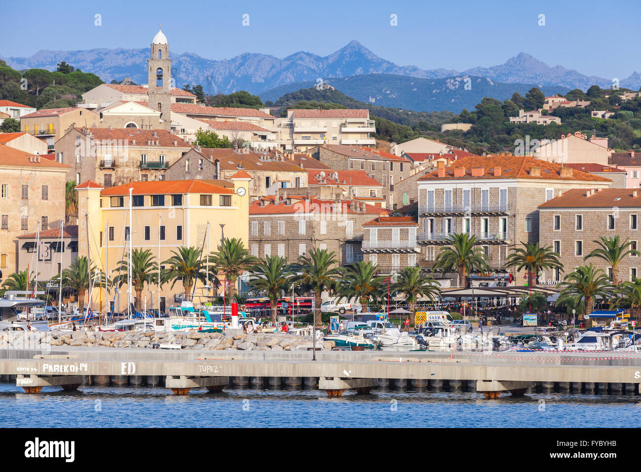 Propriano, France - July 3, 2015: Propriano coastal cityscape, South ...
