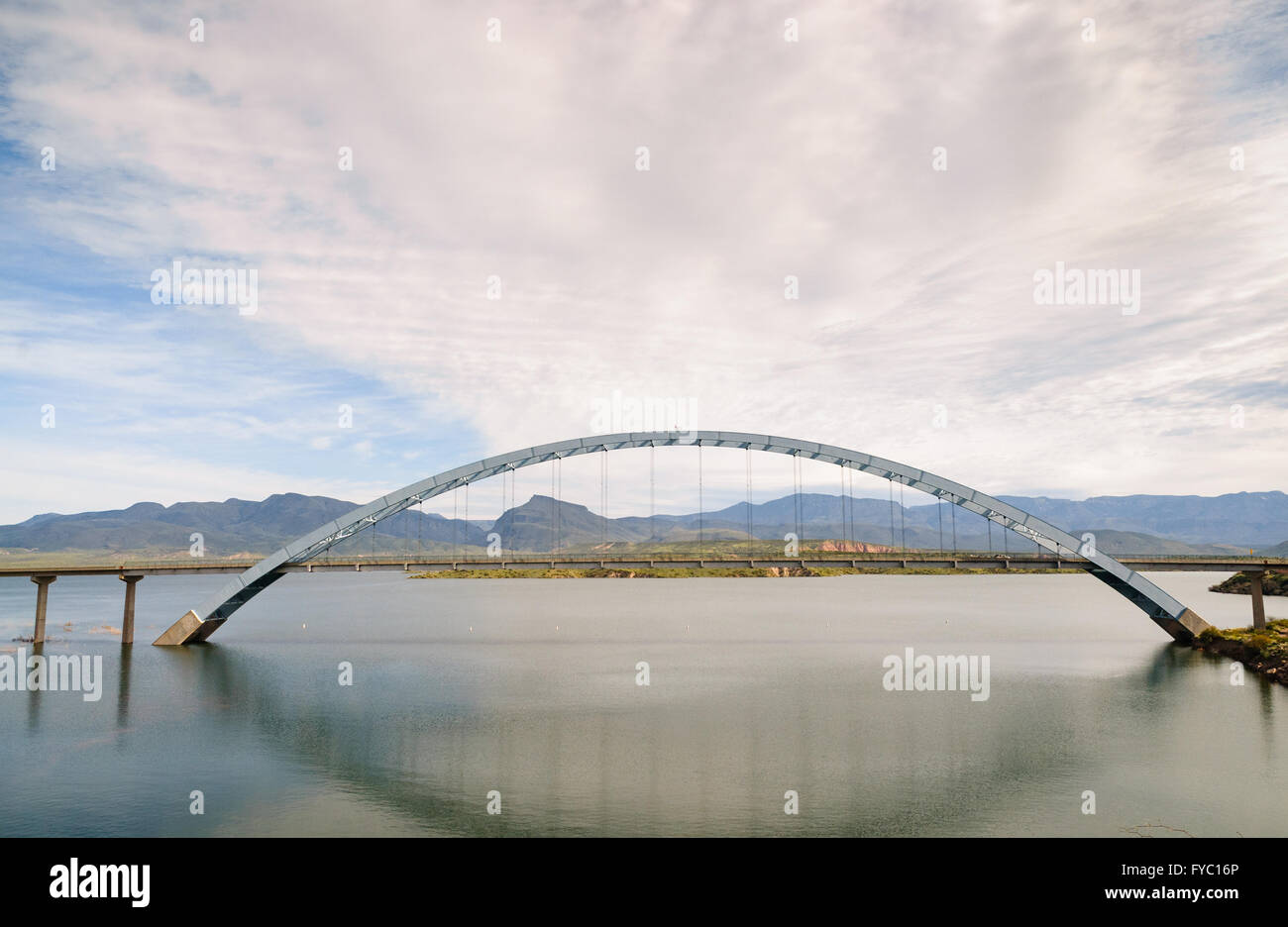 Roosevelt lake bridge hi-res stock photography and images - Alamy