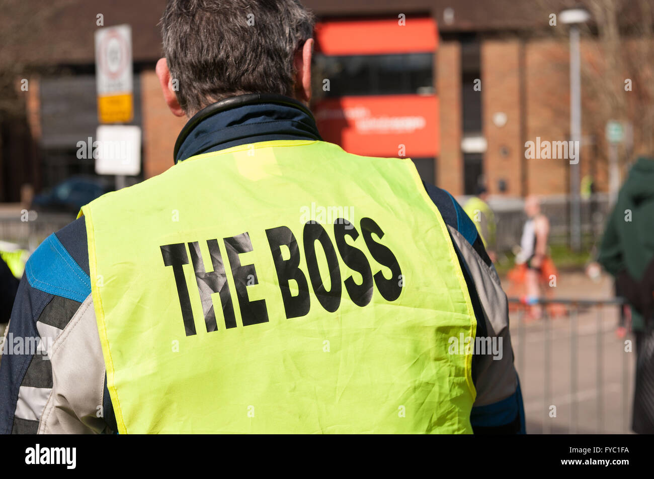 Triathlon race Marshall and race boss director overseeing change over ...
