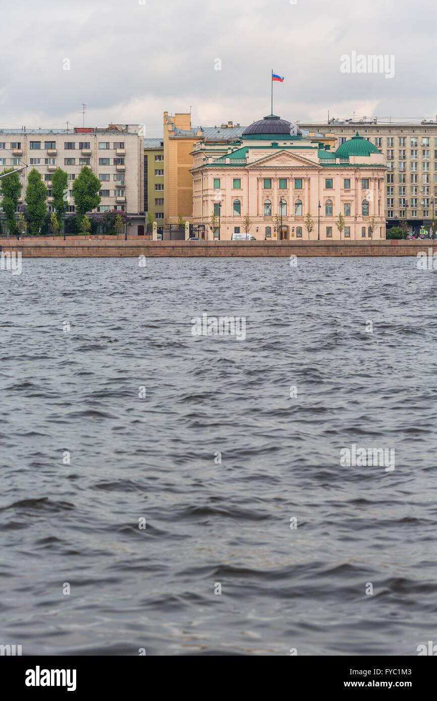 SAINT PETERSBURG, RUSSIA - MAY 27, 2015: view of the embankment of the ...