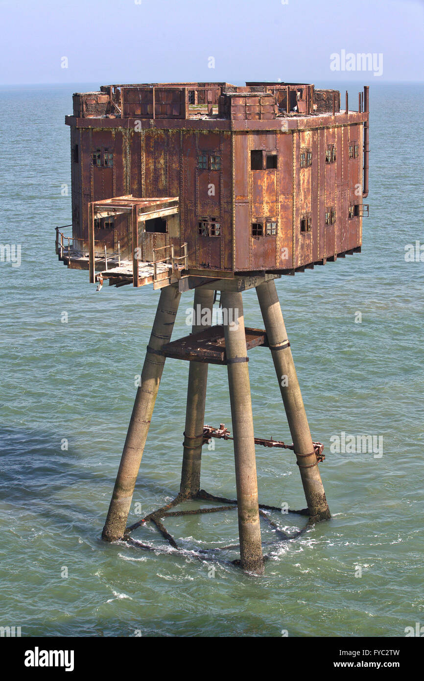 Maunsell naval forts - Red Sands sea forts Stock Photo - Alamy
