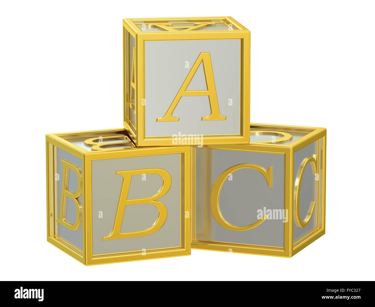 Toy blocks, abc cubes. 3D rendering Stock Photo - Alamy