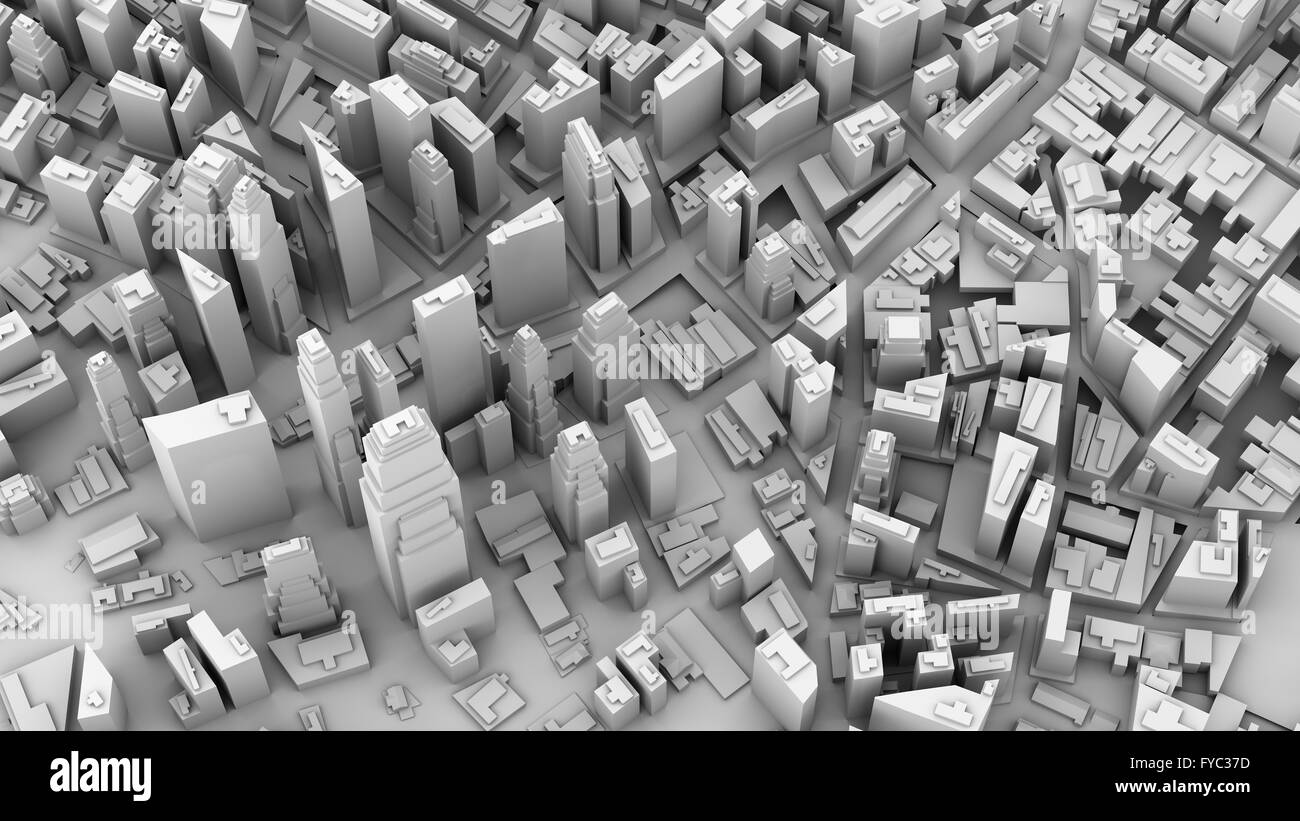 Abstract 3d city model hi-res stock photography and images - Alamy