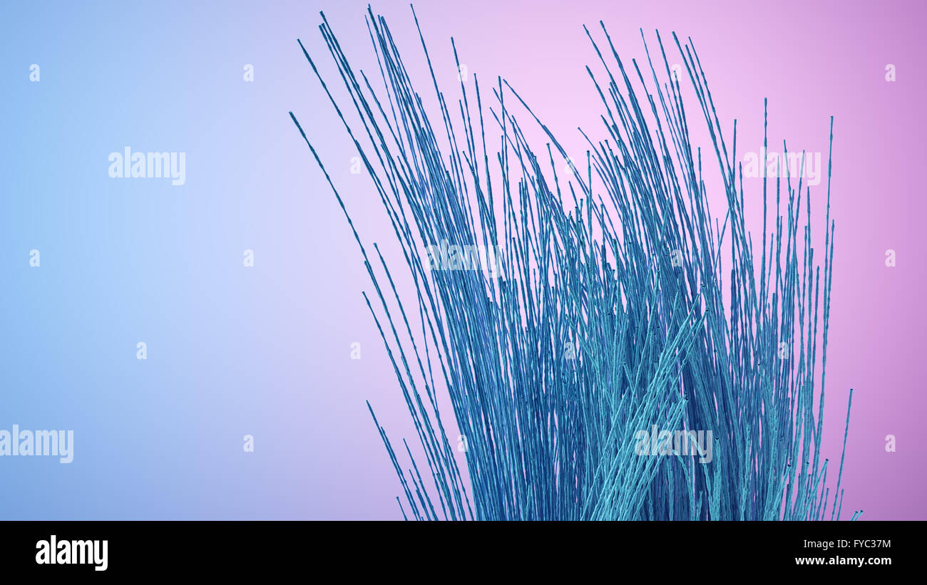 3D illustration of abstract colored stems coral object Stock Photo - Alamy