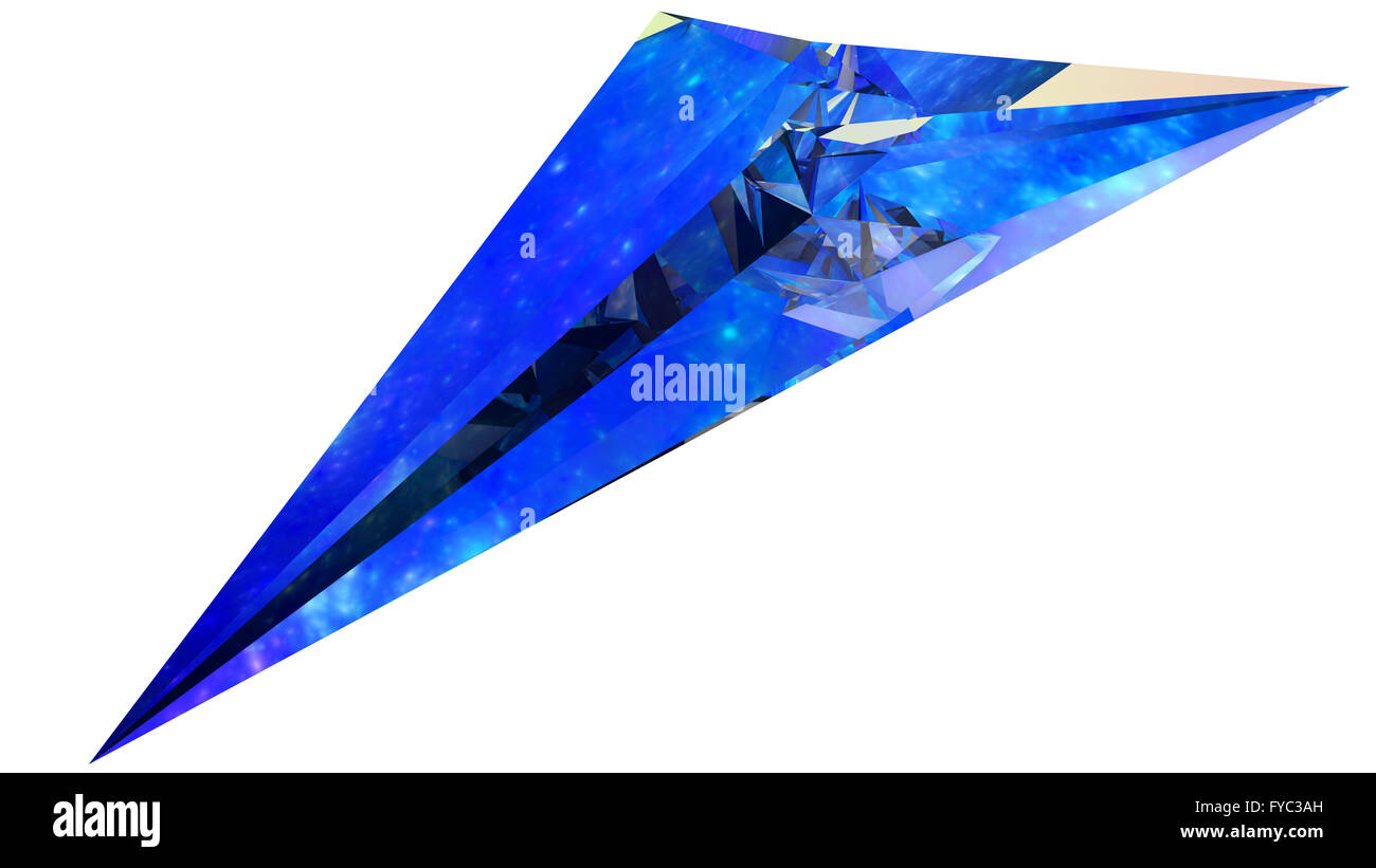 3D illustration of irregular polygonal polyhedron colored object Stock ...